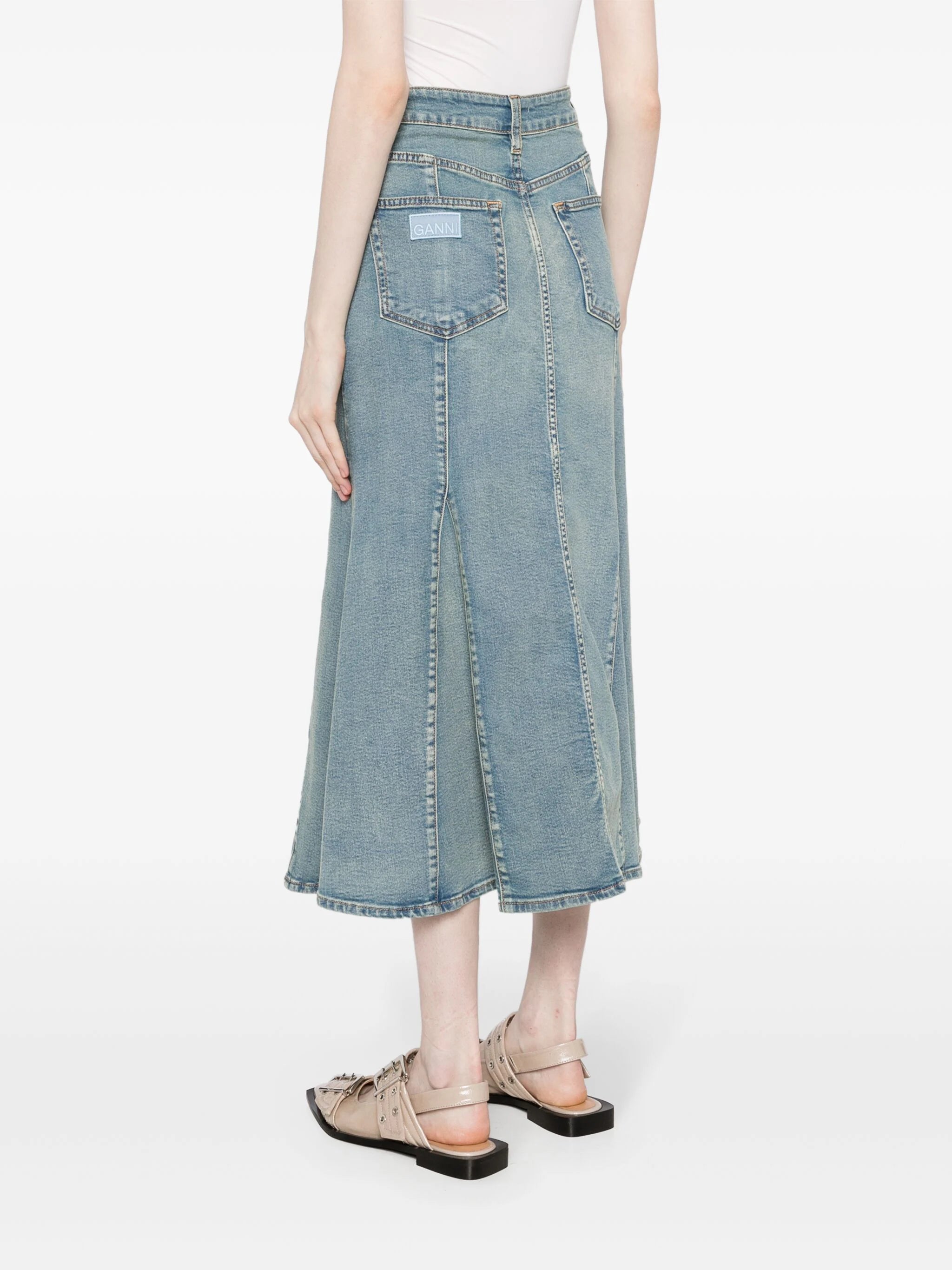 Tint Denim Peplum Skirt – Toscani Australia