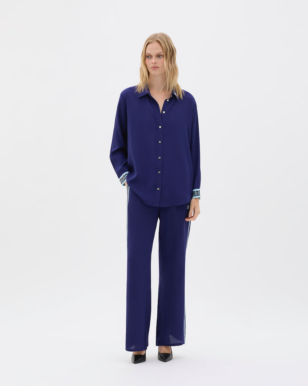 Deep Sea Contrast Long Sleeve Shirt – Toscani Australia