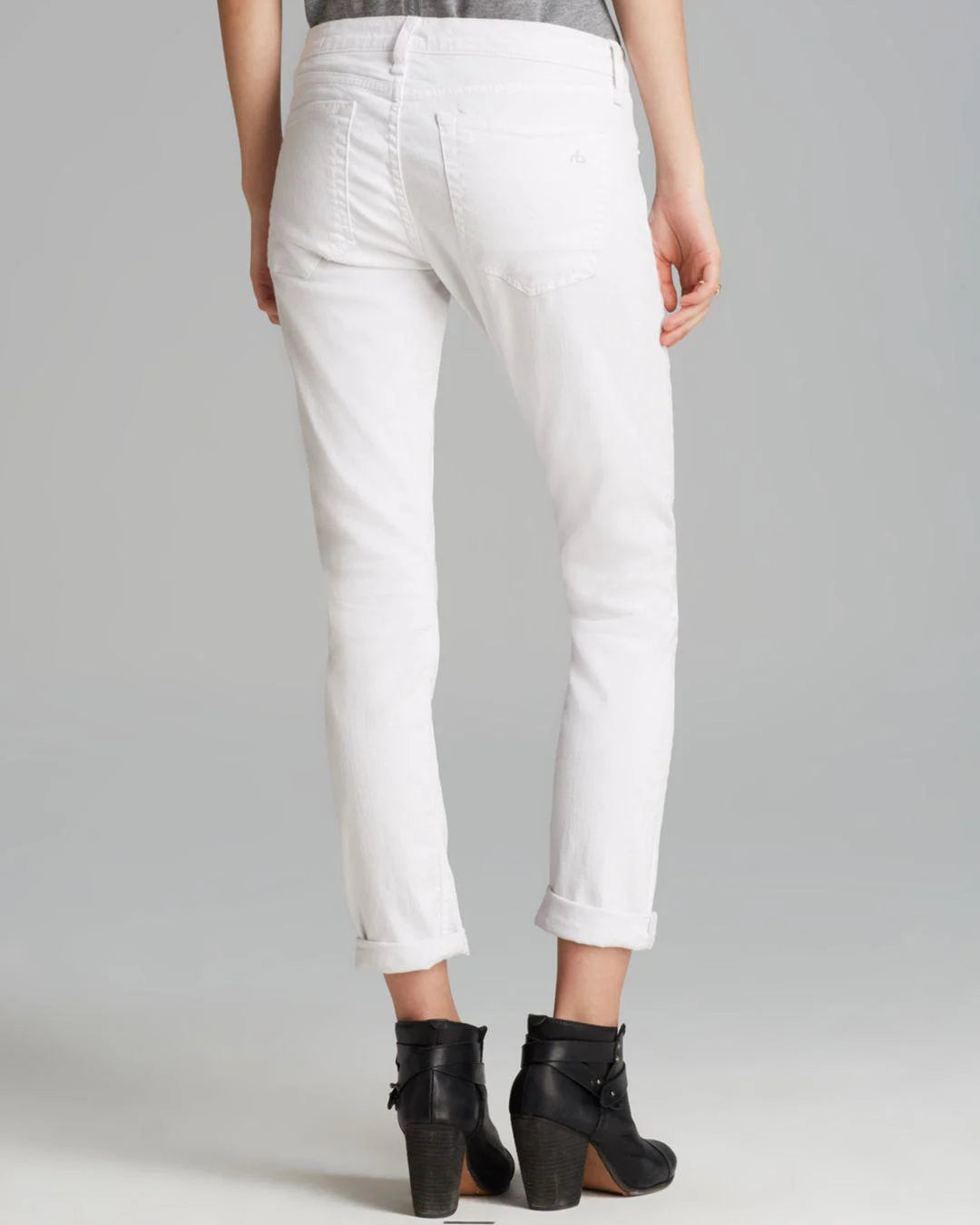 Raw Hem Dre Slim Boyfriend Jean White – Toscani Australia