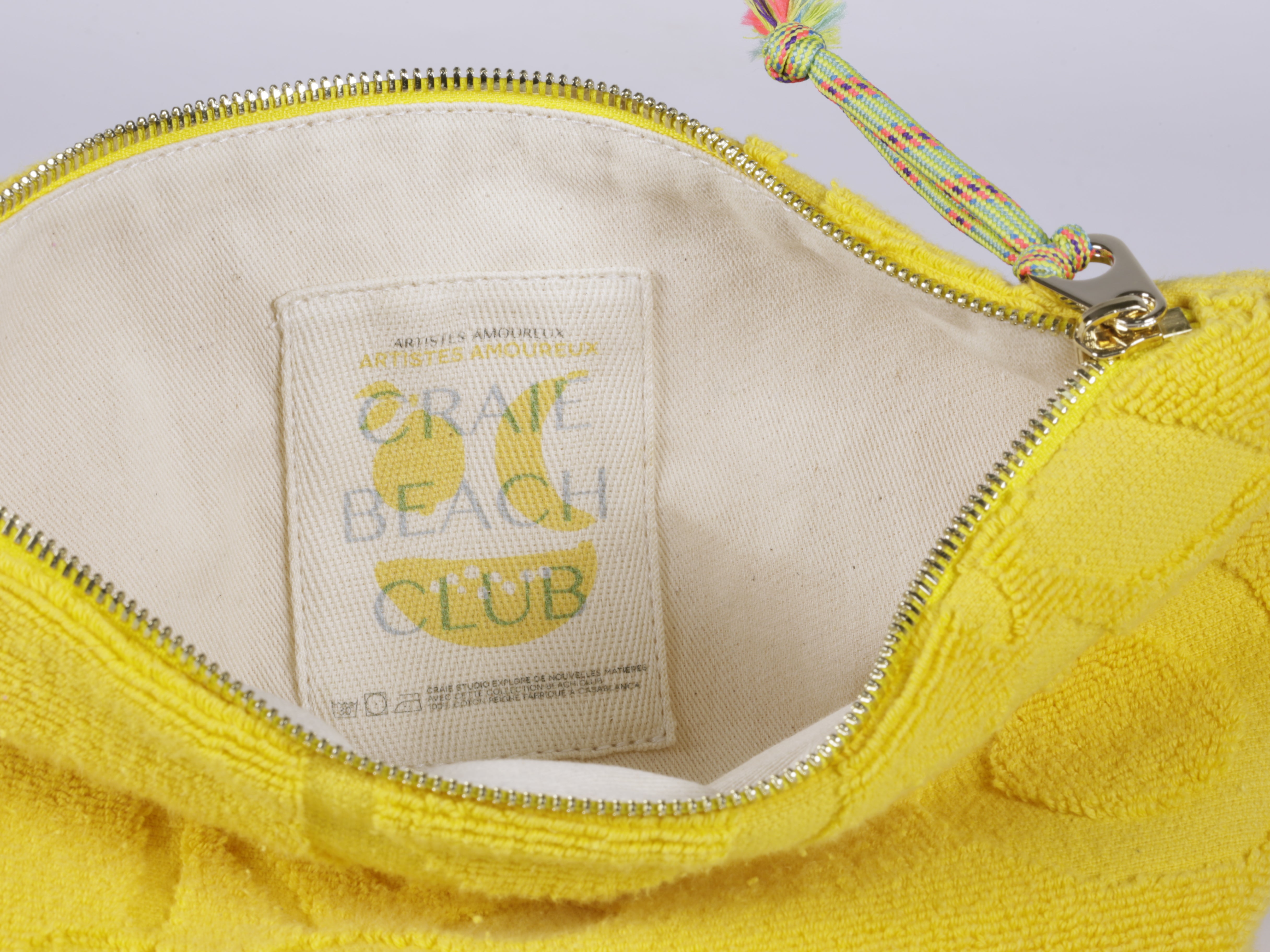 Sable Towelling Pouch Yellow – Toscani Australia
