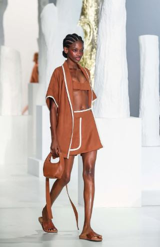 Contrast Bind Robe Brandy – Toscani Australia